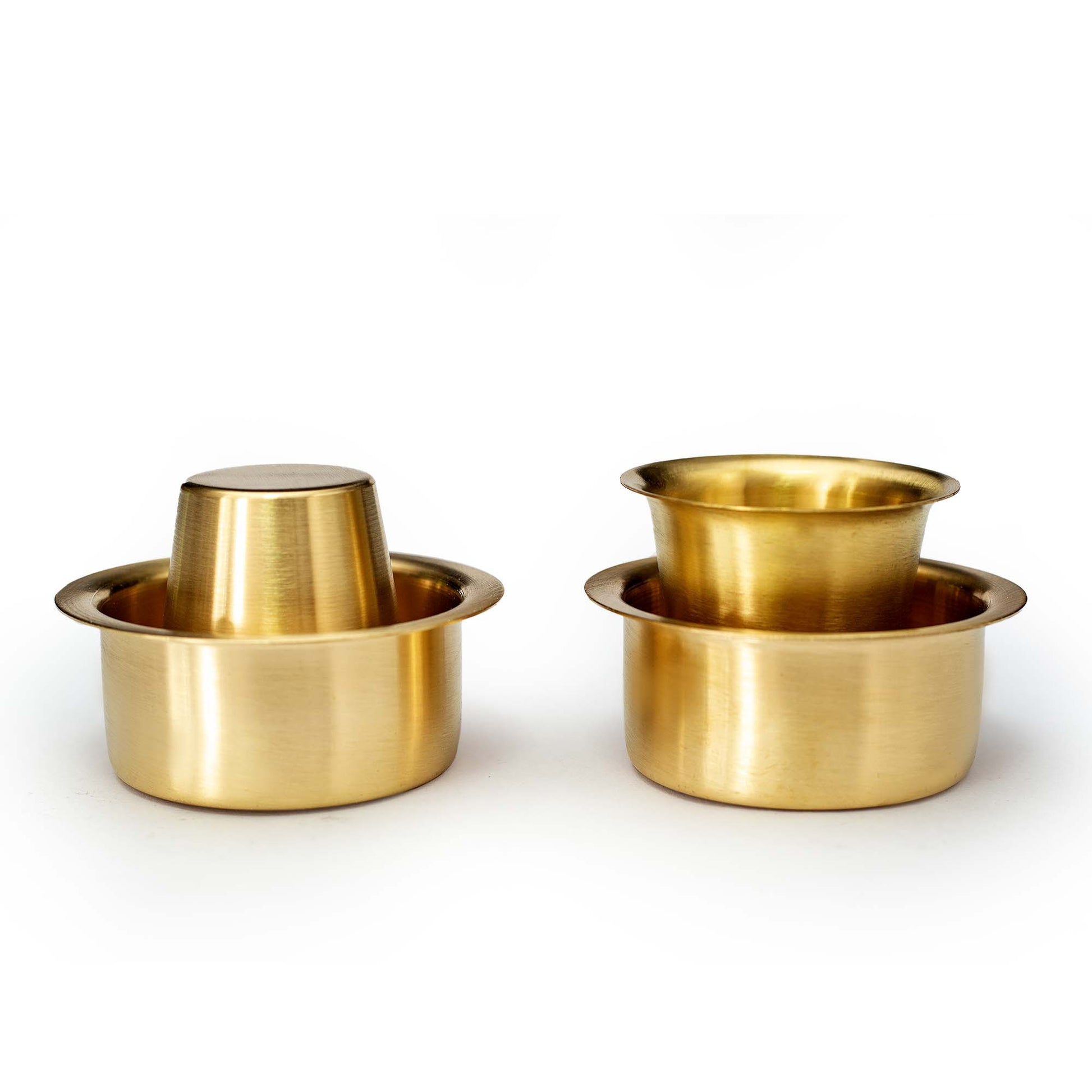 Brass Coffee Filter & Davara Set Combo | Authentic Coffee Brewing Set ...