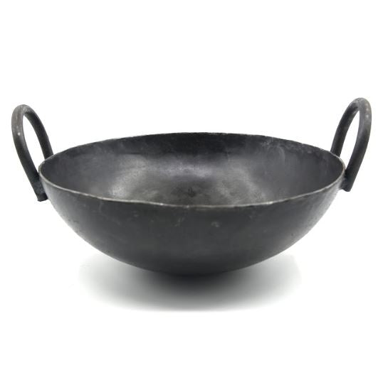 Buy Seasoned Cast Iron Kadai | Traditional Indian Cooking Vessel by ...