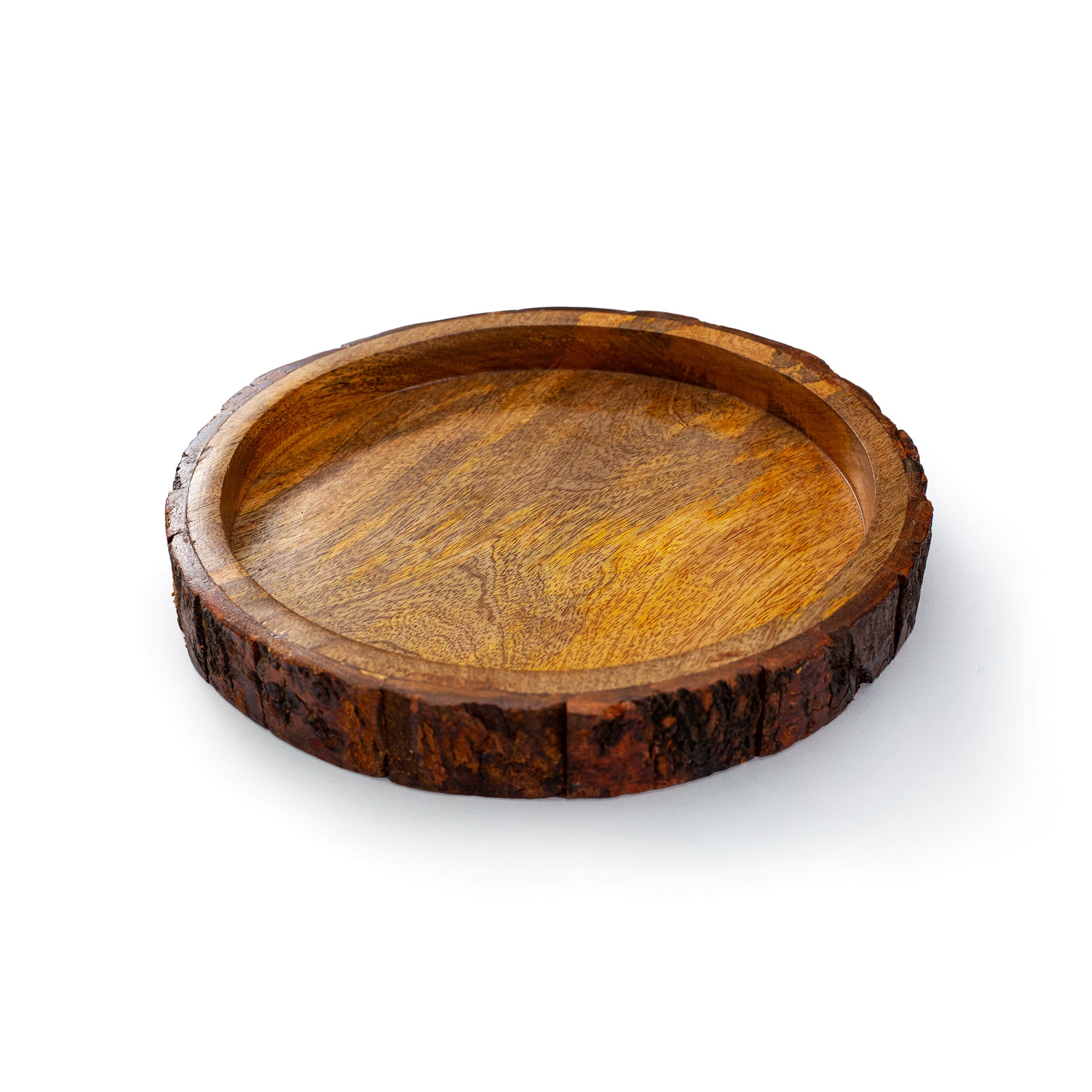 Buy Round Wooden Mango Tray | Eco-Friendly Serving Tray by Essential ...